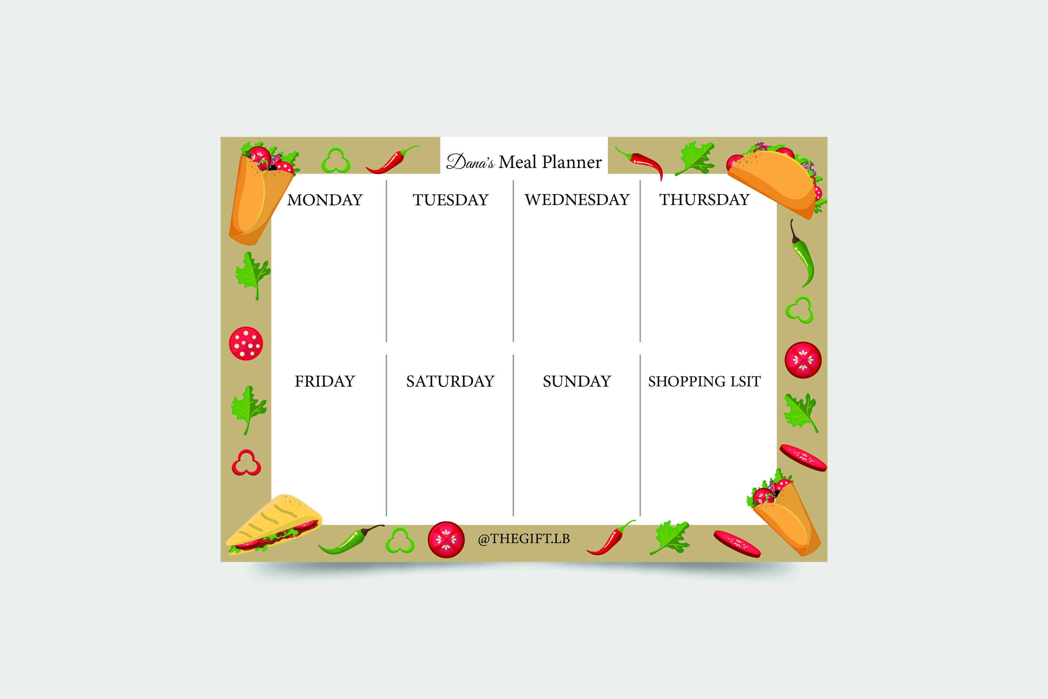 Meal Planner The Gift